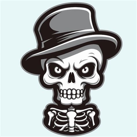 Chibi Skeleton And Skull Vector For Logo Template Etc Premium Ai Generated Vector