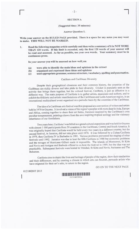 Cxc Csec English A 2015 Past Papers 20k Views Past Papers English Hot Sex Picture