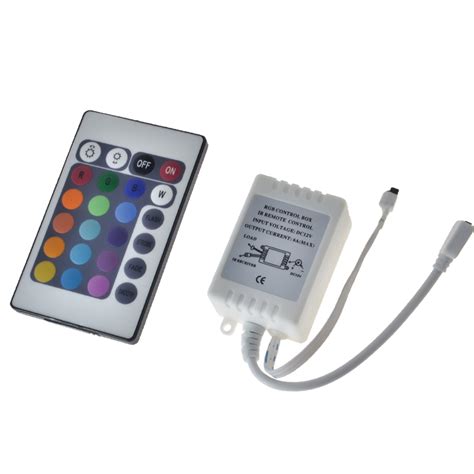 รีโมทควบคุมไฟ led rgb ir ไร้สาย 24 ปุ่ม หรี่ไฟได้ 12v led rgb rgbw
