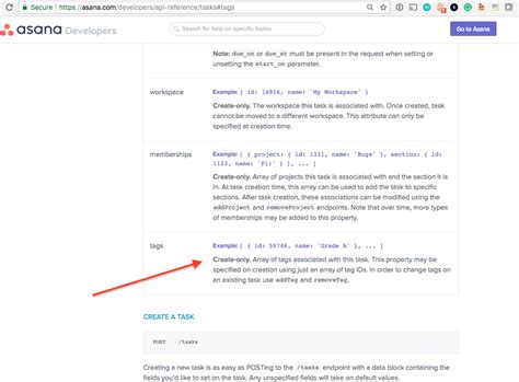 Developer Question On Creating Tasks With Tags Developers And Api Asana Forum
