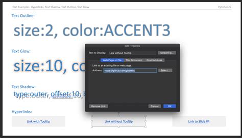 Hyperlink And Tooltip Property Is Not Working · Issue 758 · Gitbrentpptxgenjs · Github