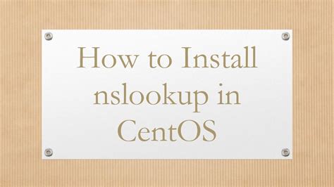 How To Install Nslookup In Centos Youtube