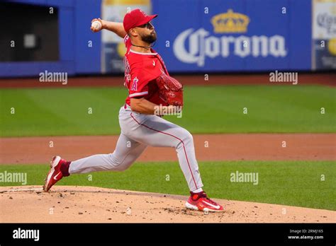 Flushing Ny August 25 Los Angeles Angels Pitcher Patrick Sandoval