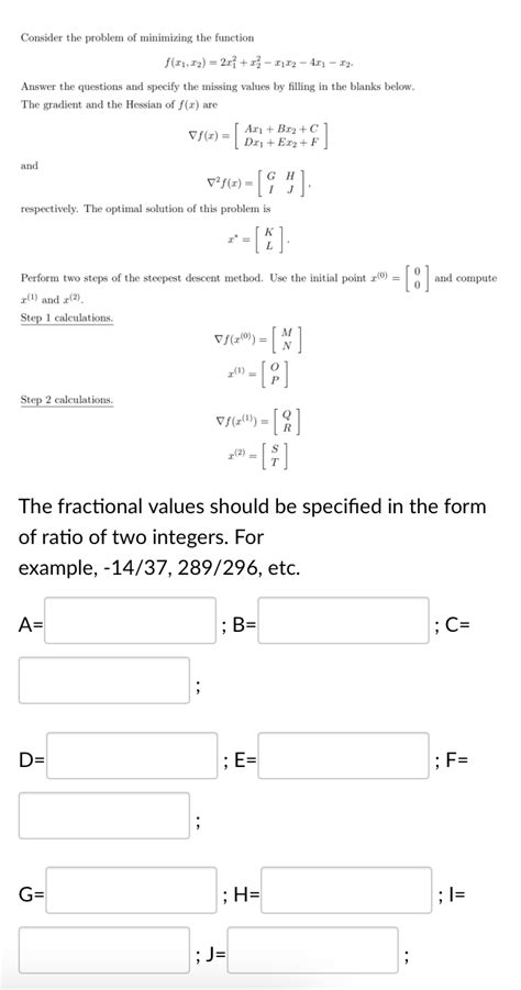 Solved Consider The Problem Of Minimizing The Function
