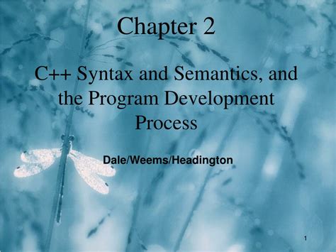 Ppt Chapter 2 C Syntax And Semantics And The Program Development