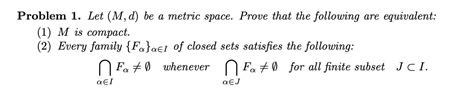 Solved Problem Let M D Be A Metric Space Prove That Chegg