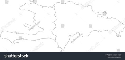 Vector Illustration Haiti Dominican Republic Map Stock Vector Royalty