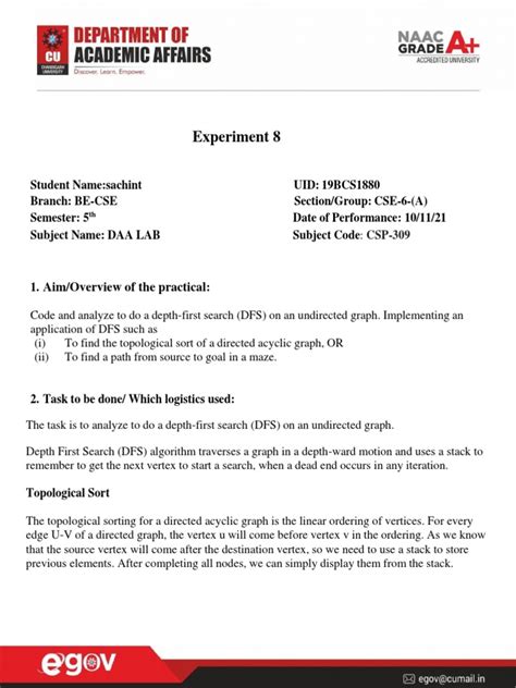 Daa Lab Worksheet 3.1 (19bcs1880) | PDF | Algorithms And Data ...