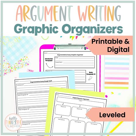 Argumentative Essay Writing Graphic Organizers Made By Teachers