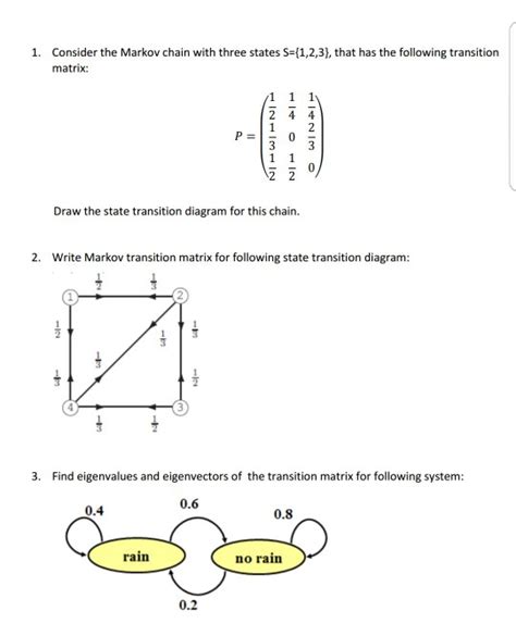 solved consider the markov chain with three states s {1 2