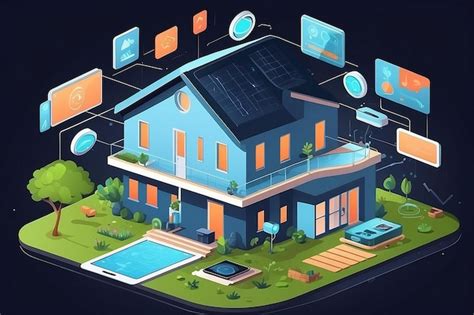 Premium Photo Smart Home Flat Design Style Illustration Concept Of Smart House Technology