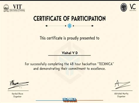 Vishal V D On Linkedin Hackathon Vit Technical24 Innovation