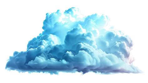 Premium Photo Single Bright Cloud In Detailed Illustration Isolated