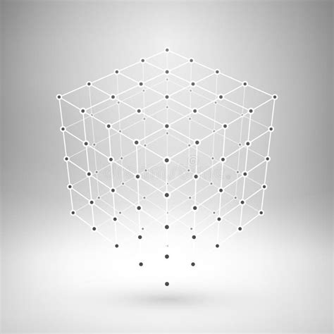 Wireframe Mesh Polygonal Cube Stock Vector Illustration Of Isolated Construction 50009707