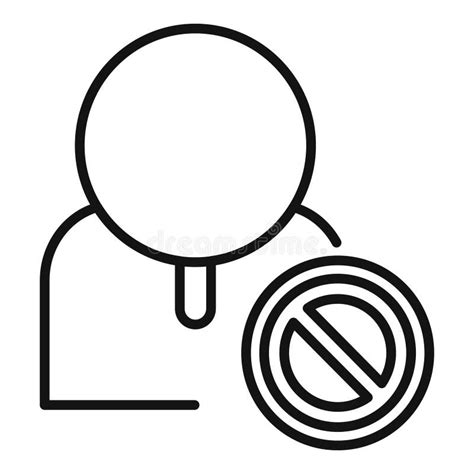 Block Account Icon Outline Vector Delete Service Stock Vector