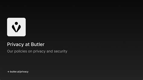Butler Privacy Policy
