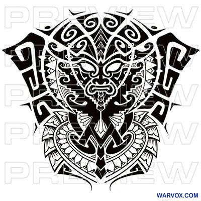 Tribal Mask Aztec Tattoo Sleeve ₪ Aztec Tattoos ₪ Warvox Aztec Mayan