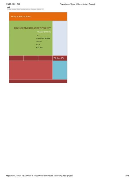 Transformer Class 12 Investigatory Project Pdf