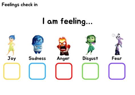 Free Printable Inside Out Emotions Chart Free Printables