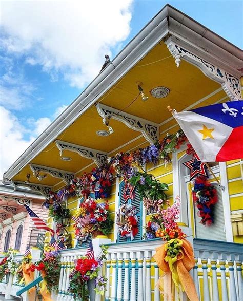 French Quarter Home With July 4th Independence Day Decor In New Orleans