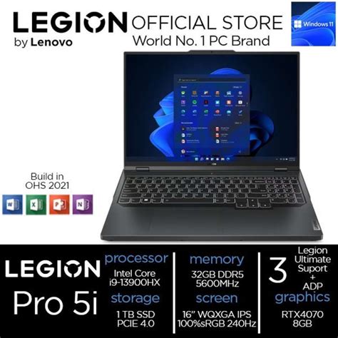 Promo Lenovo Legion Pro Irx Aid Intel I Hx Gb Tb Ssd Rtx G W Ohs