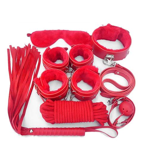 [deal]bdsm 7pcs Lovers Woollen Sm Adult Sex Toys Bondage Restraint Set Woowfunny