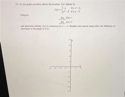 solved 2 on the graph provided sketch the function f x
