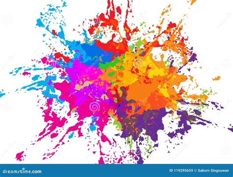 Abstract Vector Splatter Colorful Background Design Illustration