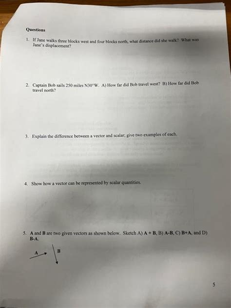 Solved Objectives Understand The Concepts Of Vectors And Chegg