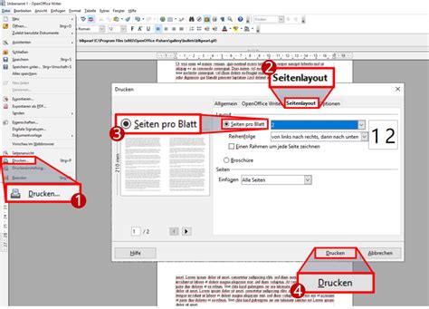 Openoffice 2 Seiten Auf Ein Blatt