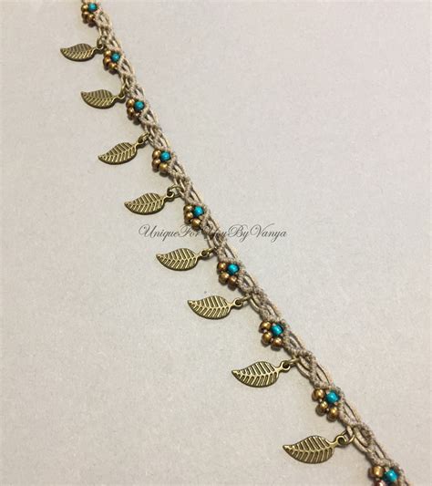 Micro Macrame Tutorial Macrame Anklet Pattern Macrame Etsy