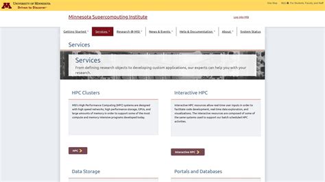 Website Development For The Minnesota Supercomputing Institute O8