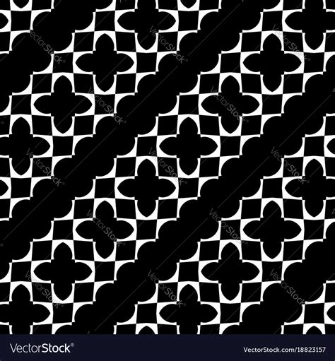 Design Seamless Monochrome Geometric Pattern Vector Image
