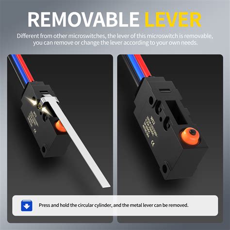 10a 125250v Ip67 3 Pin Spdt Micro Limit Switch With Long Lever And Pre