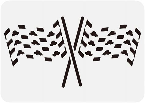 Racing Flags Stencil 83x117 Pet Race Checkered Flag Painting