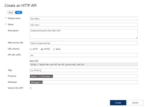Add API From Scratch Azure API Management Hands On Lab