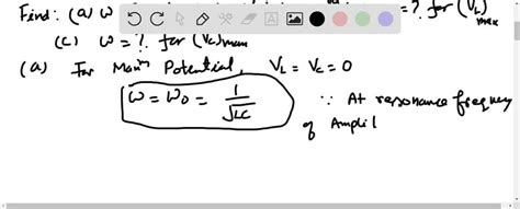 A At What Angular Frequency Is The Voltage Amplitude Across The Resistor In An L R C Series