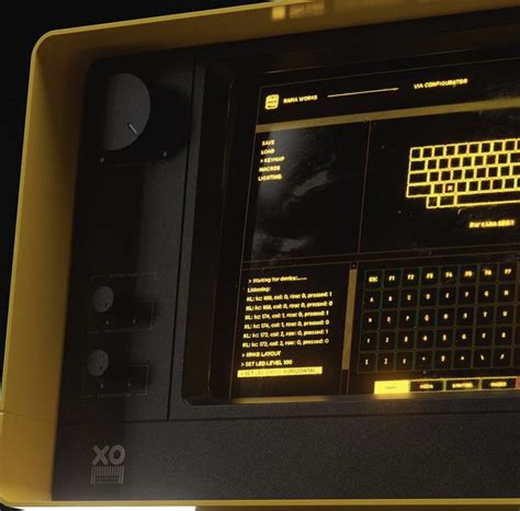yellow computer keyboard with numbers on display screen