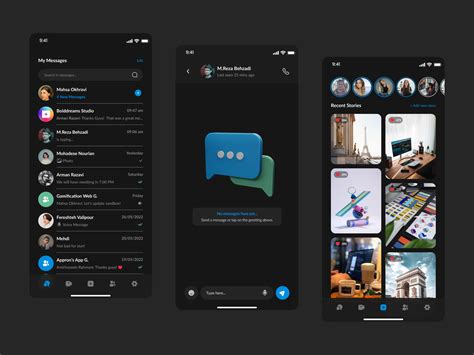Messenger App Dark Mode By Amirhossein Rahmani For Bolddreams On Dribbble