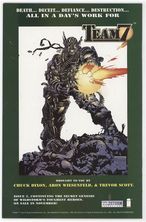 Stormwatch 15 Image 1994 Nm Signed Trevor Scott Matt Broome