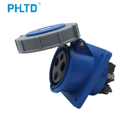 Ip67 3 Pin 4 Pin 5 Pin 63a Concealed Oblique Socket Waterproof Dustproof Safety And Leakage
