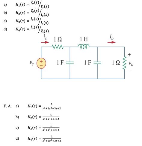 Solved Find The Following Transfer Function Of The Given Chegg
