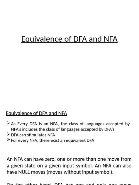 Class 6 Equivalence Of Dfa And Nfa Pdf Algorithms Theoretical