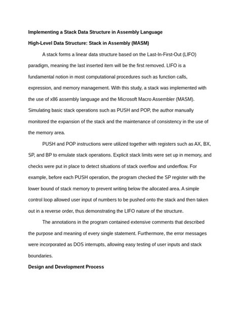 Stack Implementation In Masm 014 Pdf Computer Programming