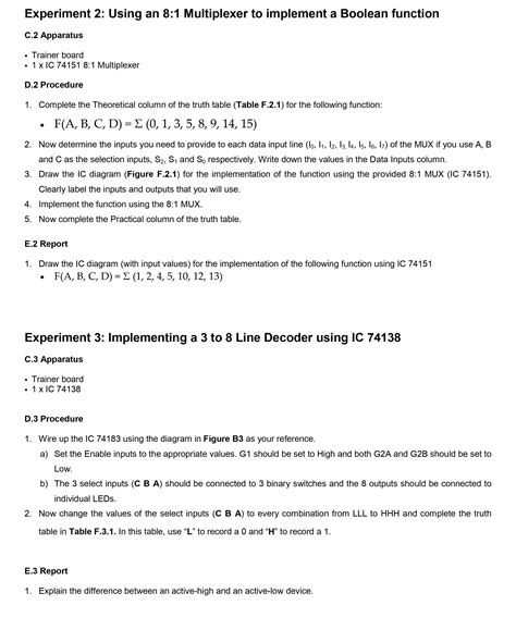 Experiment 1 Constructing A 41 Multiplexer Using