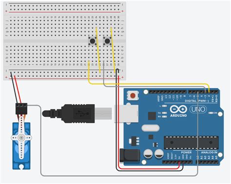 Using 2 Pushbuttons To Rotate A Sg90 Micro Servo In Different Directions Solved General