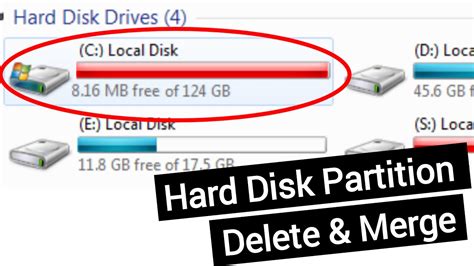 How To Delete Hard Disk Partition Merge Partition Increase