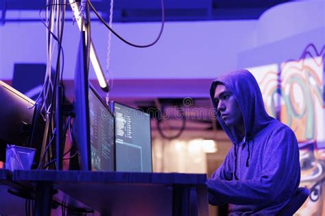 Asian Hacker Cracking Web Password Stock Image Image Of Database Breach 290288491