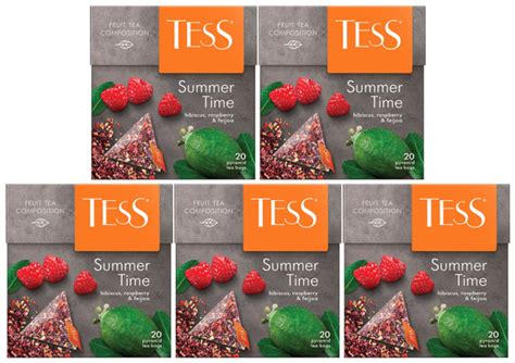 Чайный напиток в пирамидках Tess Summer Time, 20 пакетиков х 5шт ...